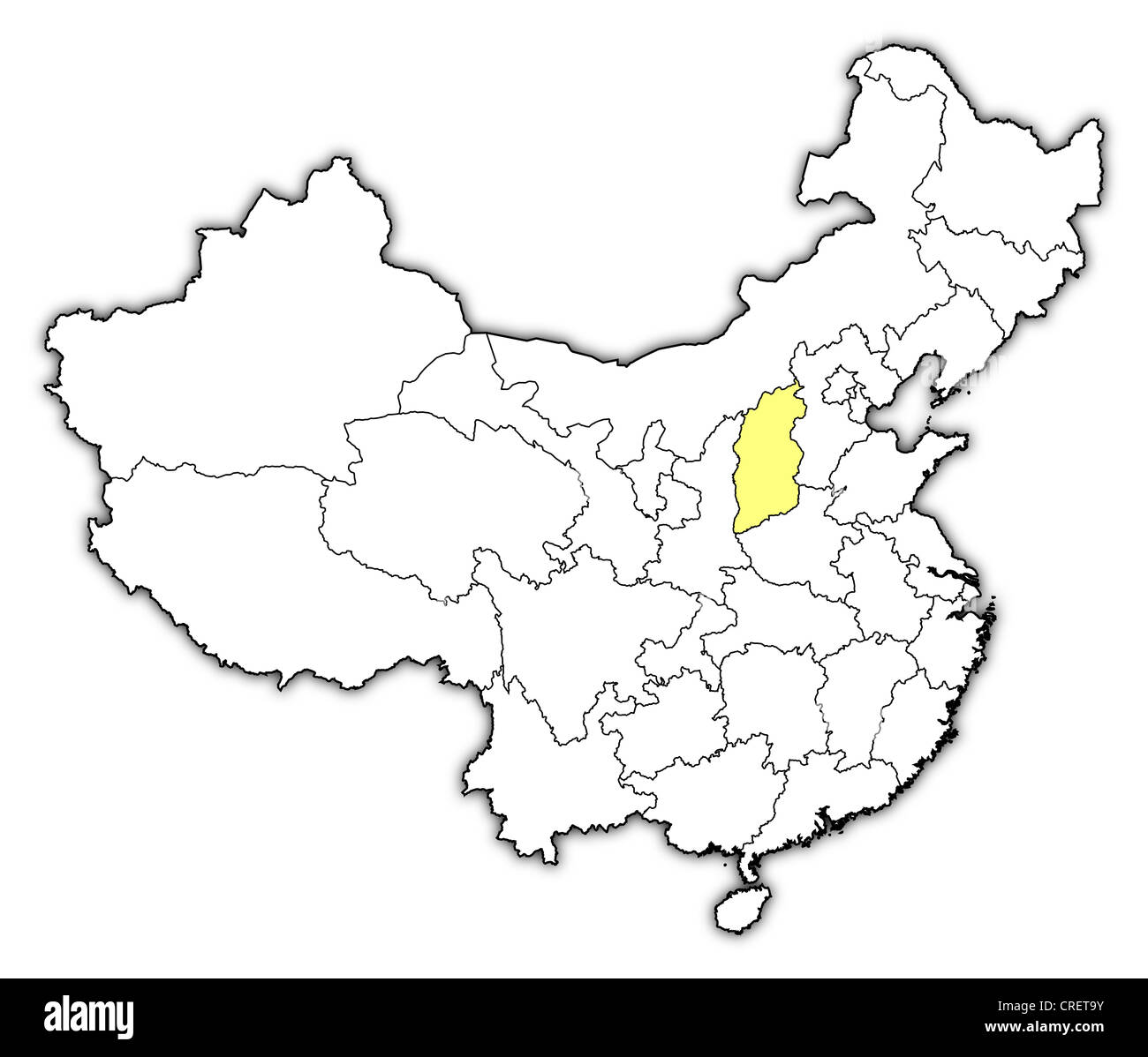 Shanxi map vector hi-res stock photography and images - Alamy