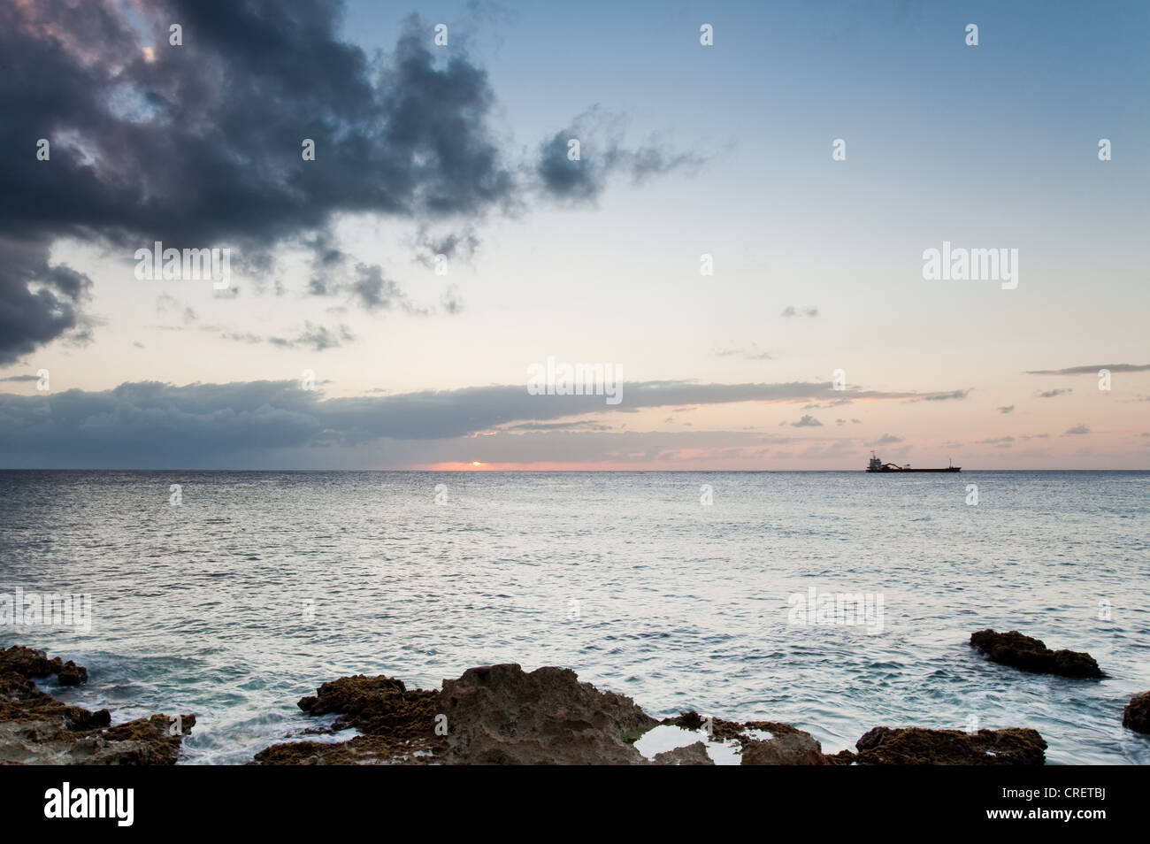 Grand Cayman sunset Stock Photo - Alamy