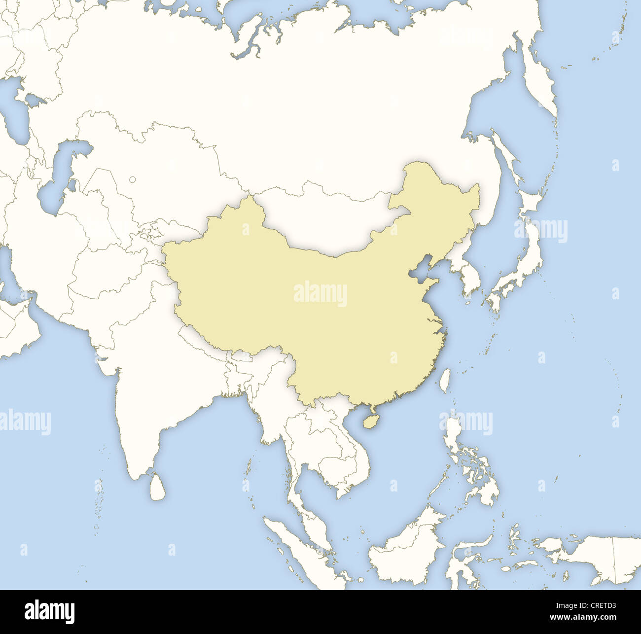 Political map of China with the several provinces Stock Photo - Alamy