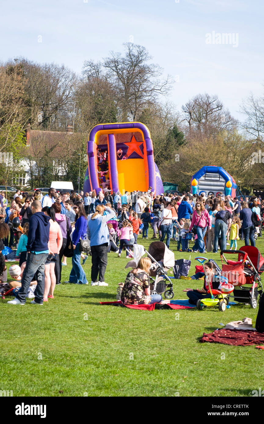 Mill Hill Park playground reopening celebration crowds of people having ...