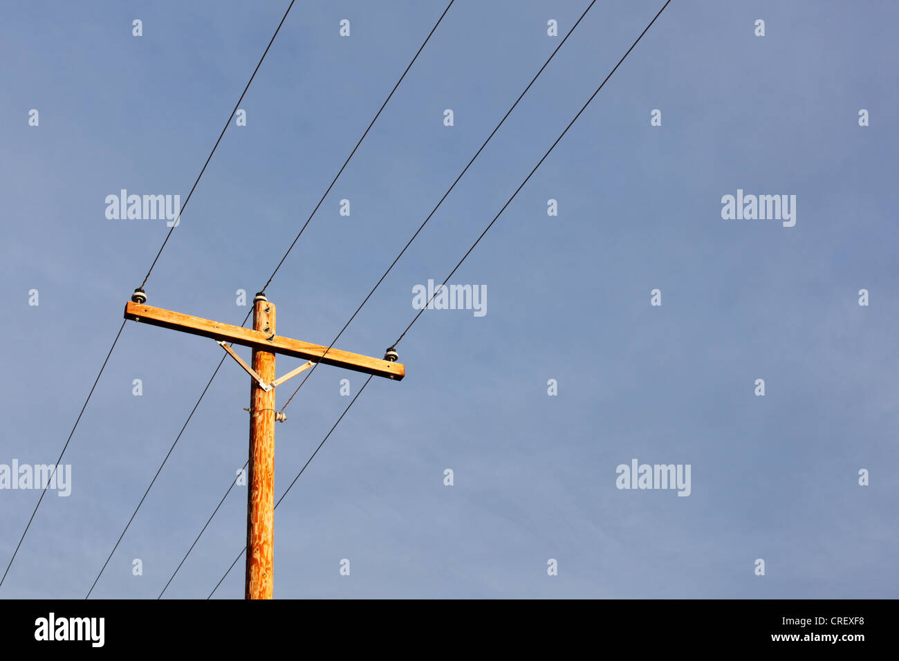 Rural power pole and wires Stock Photo - Alamy