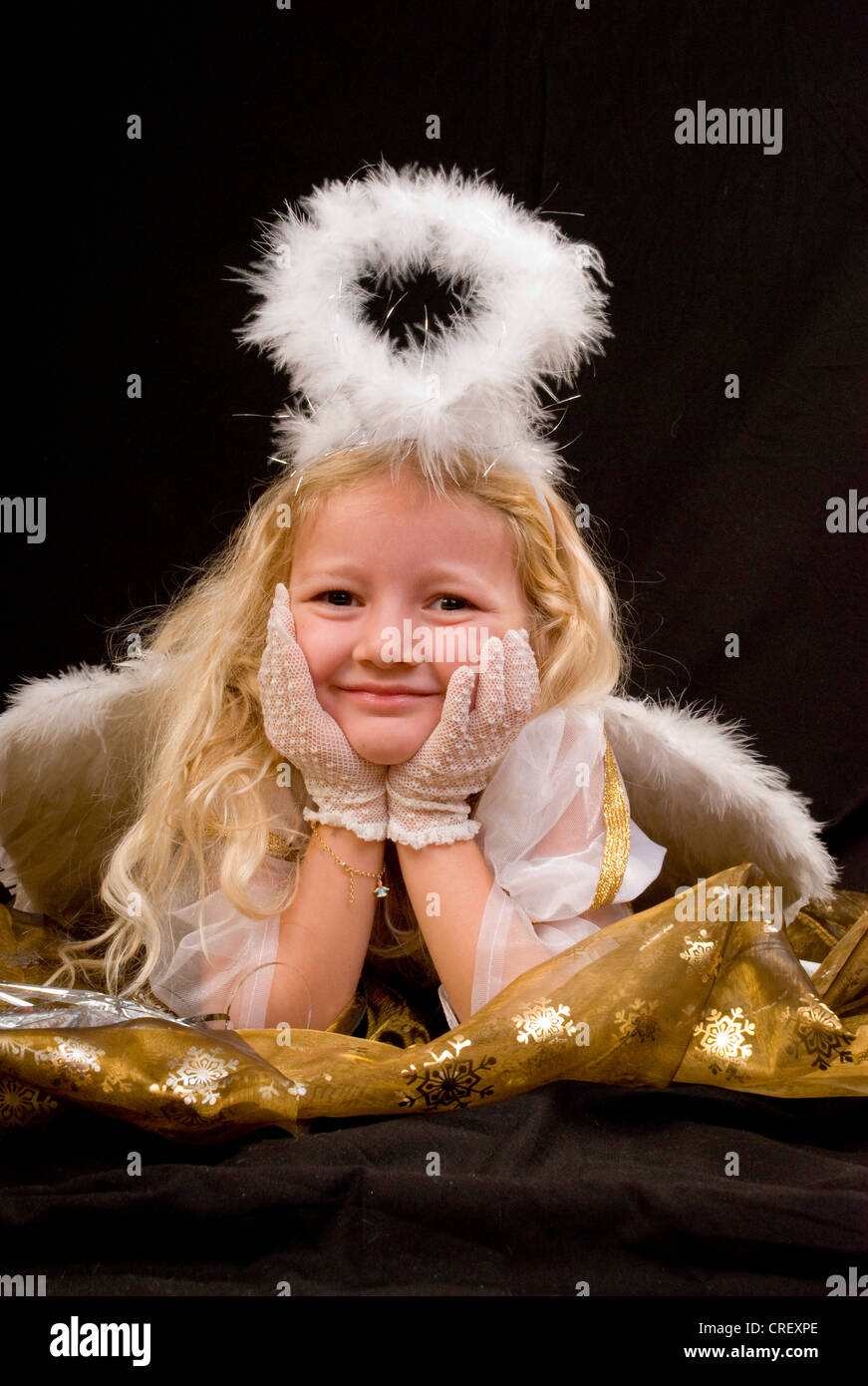 little girl as Christ Child Stock Photo - Alamy