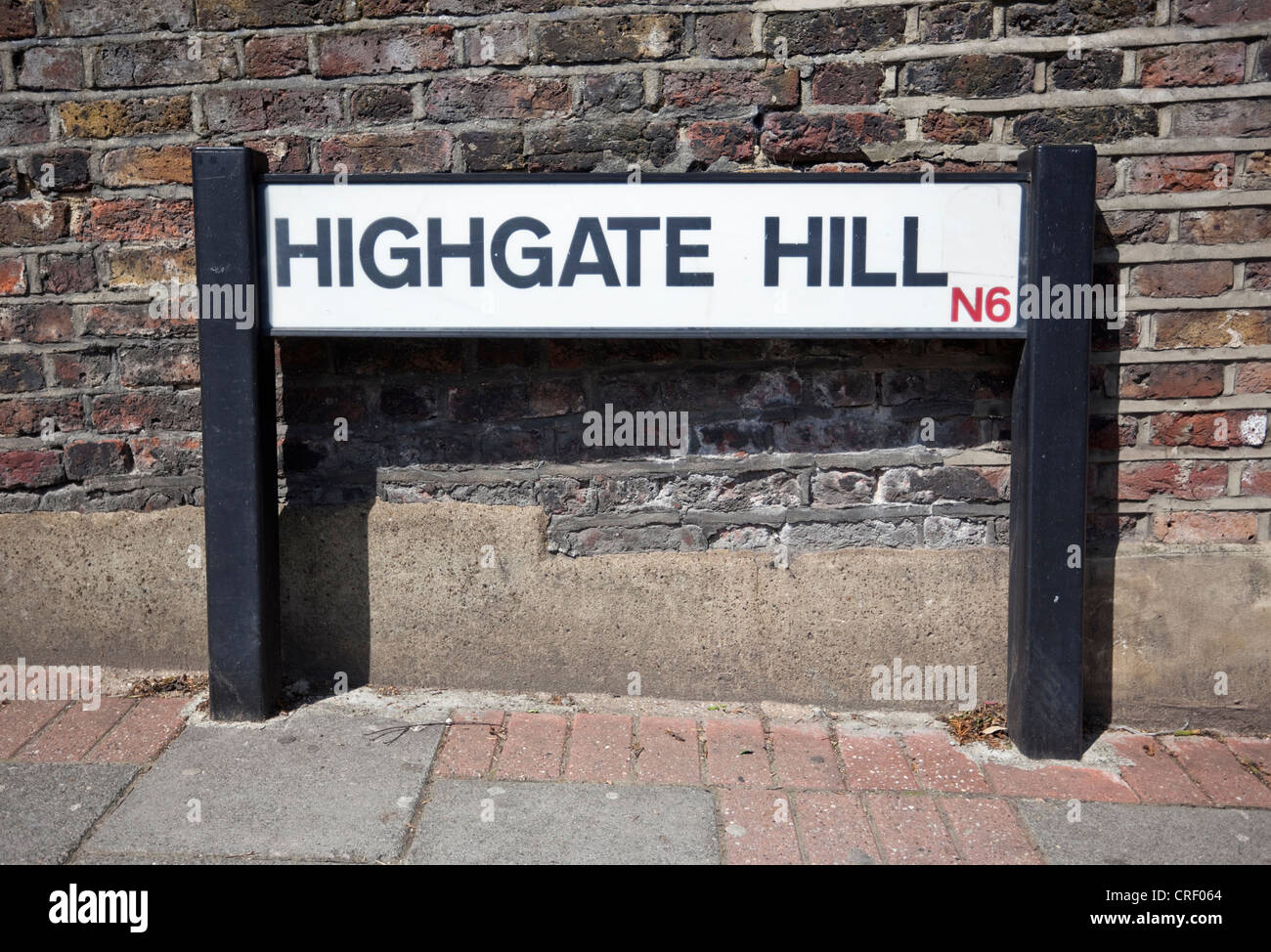 Highgate Hill street sign, N6, England, UK Stock Photo - Alamy