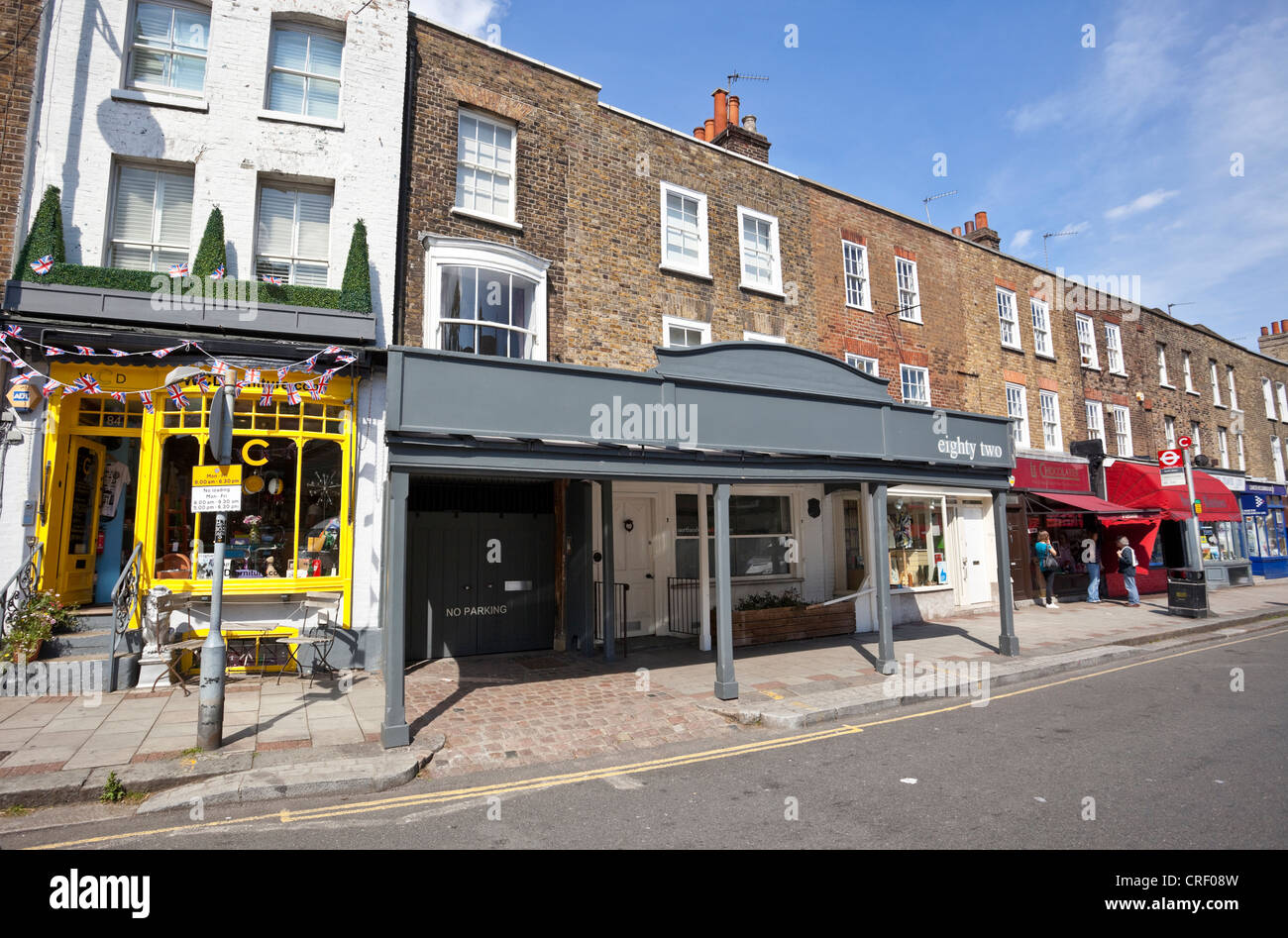 Georgian shops on Highgate High Street, London, N6, London, England, UK ...