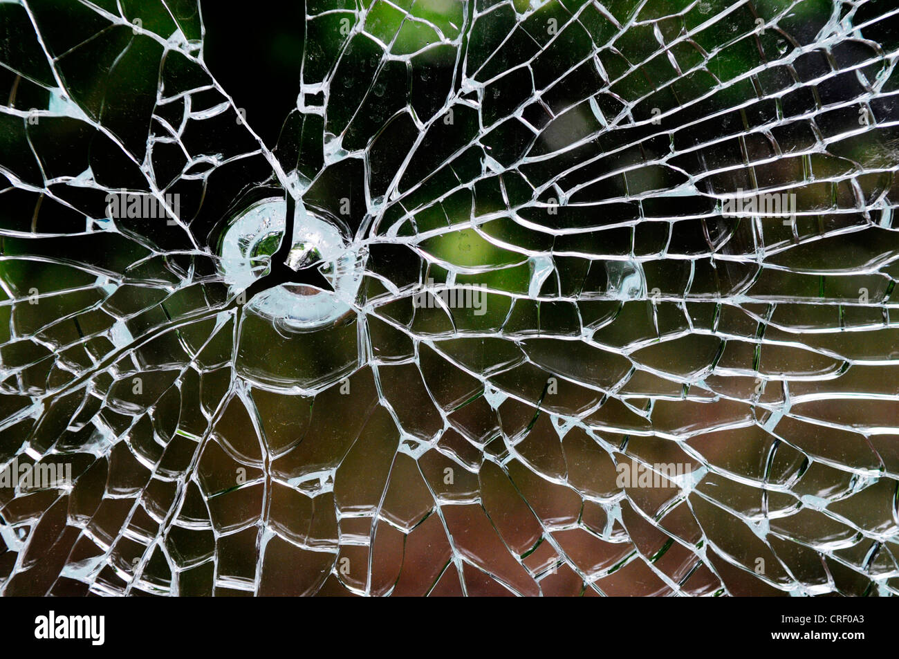 vandalism at a busstop, destroyed glass panel, Germany, Berlin Stock ...