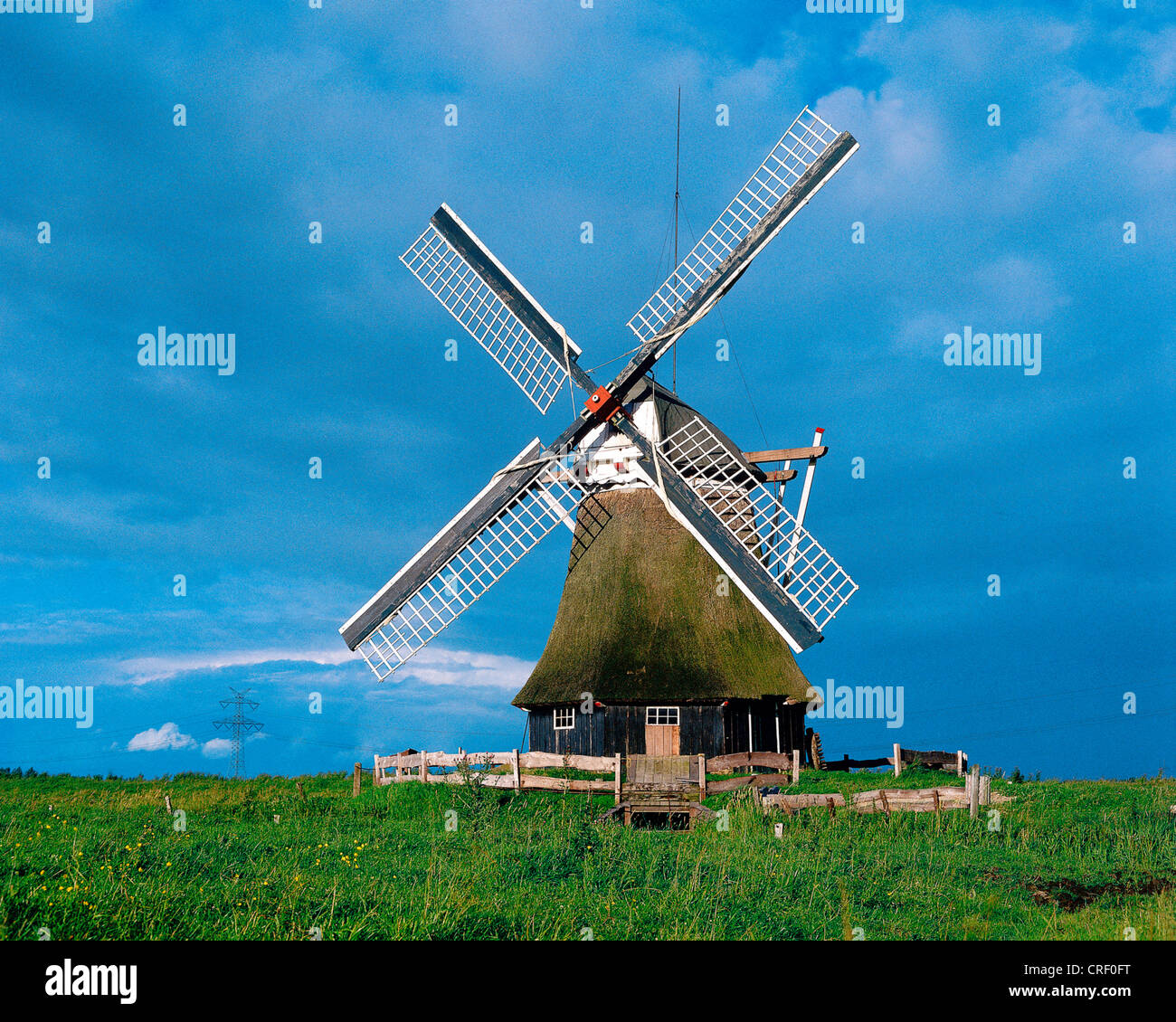 wind mill as water pump, Germany, Europe, Germany, Lower Saxony Stock ...