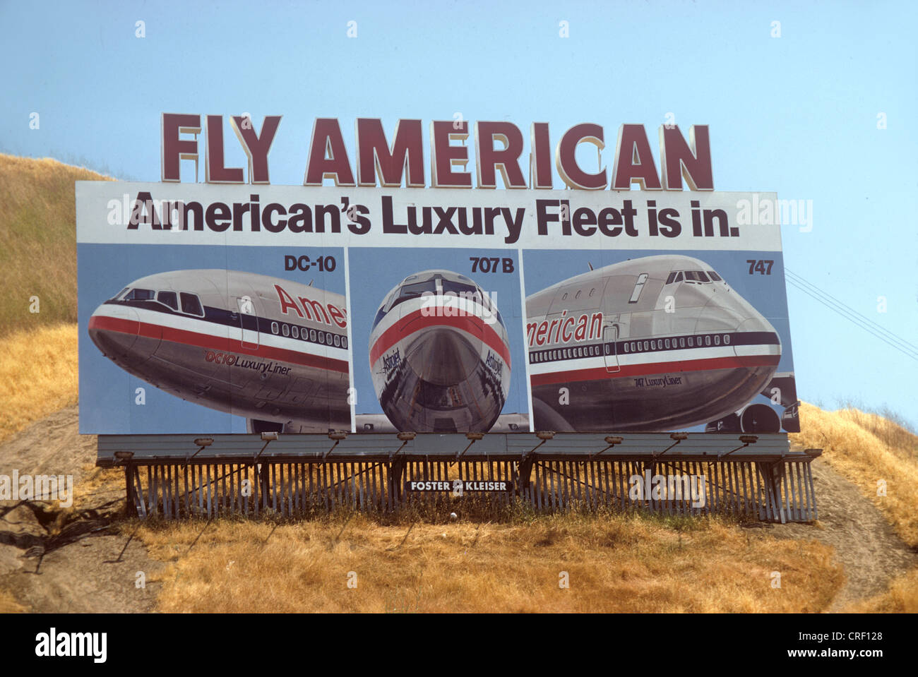 American Airlines billboards on hillside in Los Angeles Stock Photo - Alamy