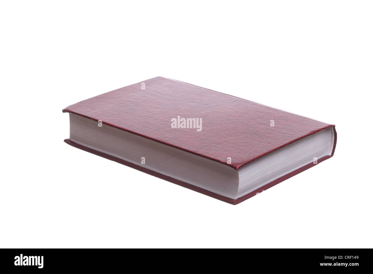 Isolated on white red book library object Stock Photo - Alamy