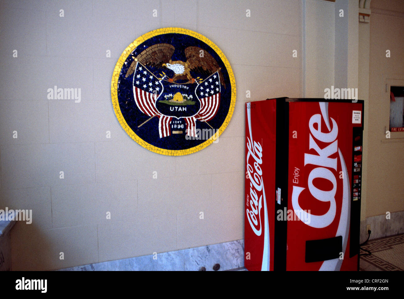 Salt Lake City Utah USA Capitol Building Interior Utah State Plaque ...