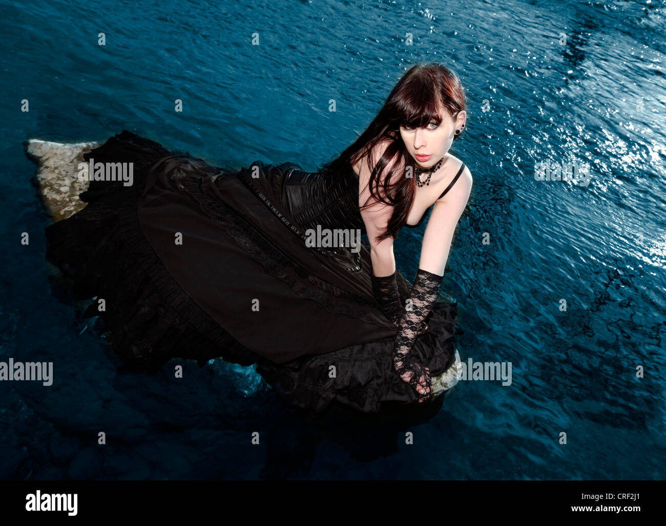 Woman gothic lying hi-res stock photography and images - Alamy