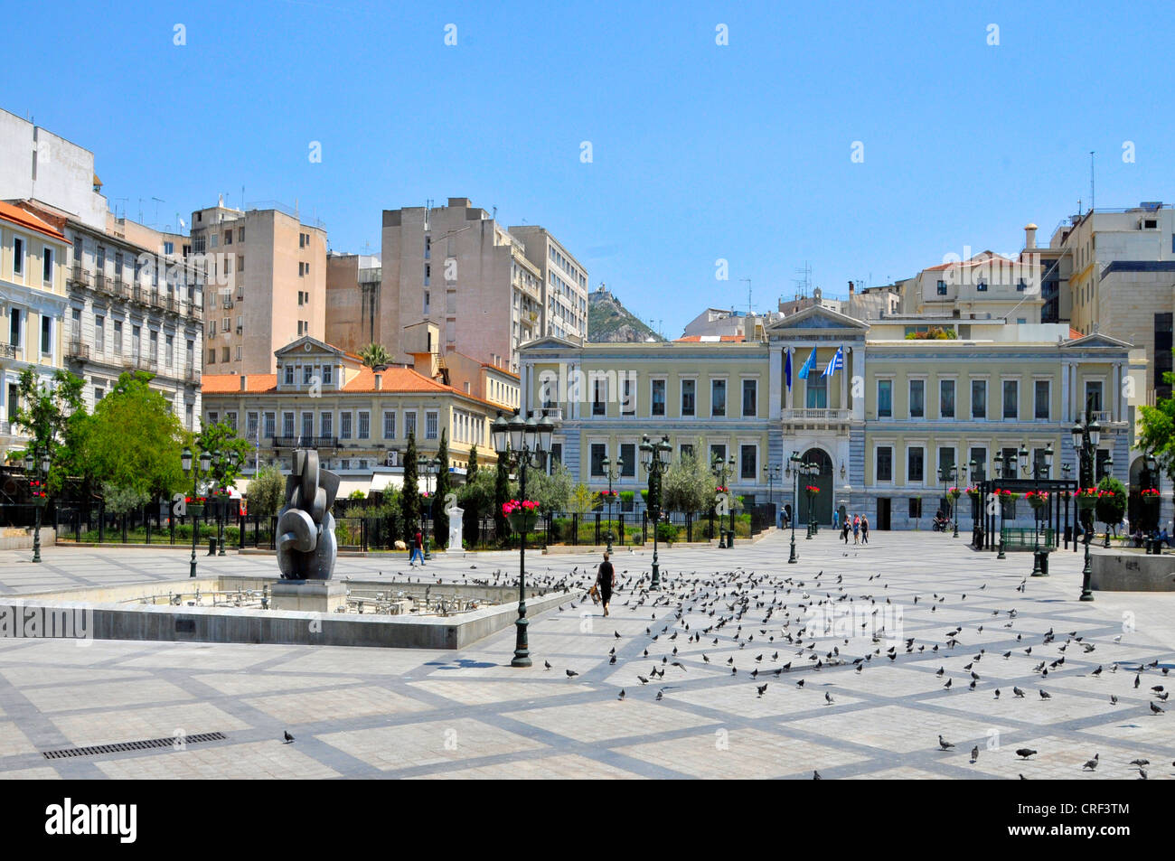 Public Square in Athens Greece Stock Photo - Alamy