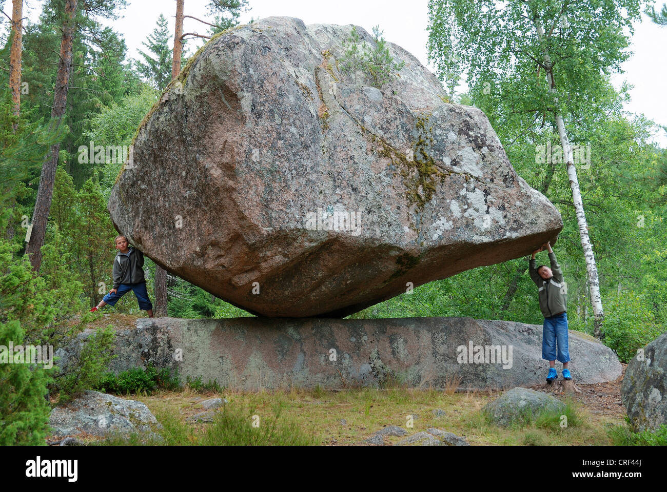 Largest logan stone or movable erratic in the world hi-res stock ...