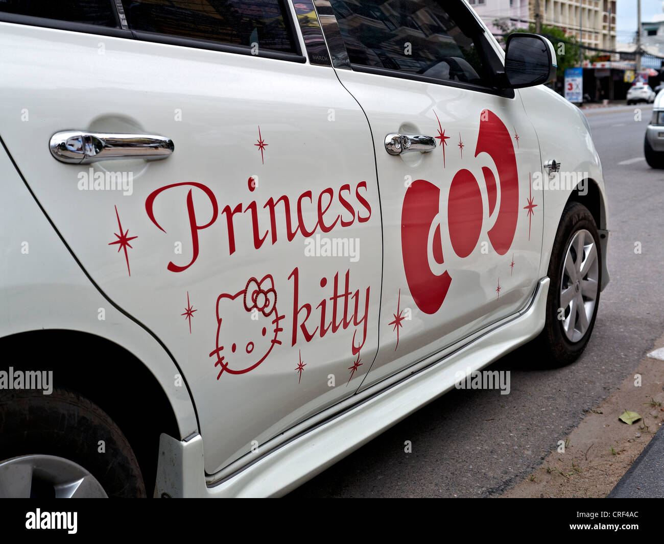Hello Kitty car Thailand S.E. Asia Stock Photo - Alamy