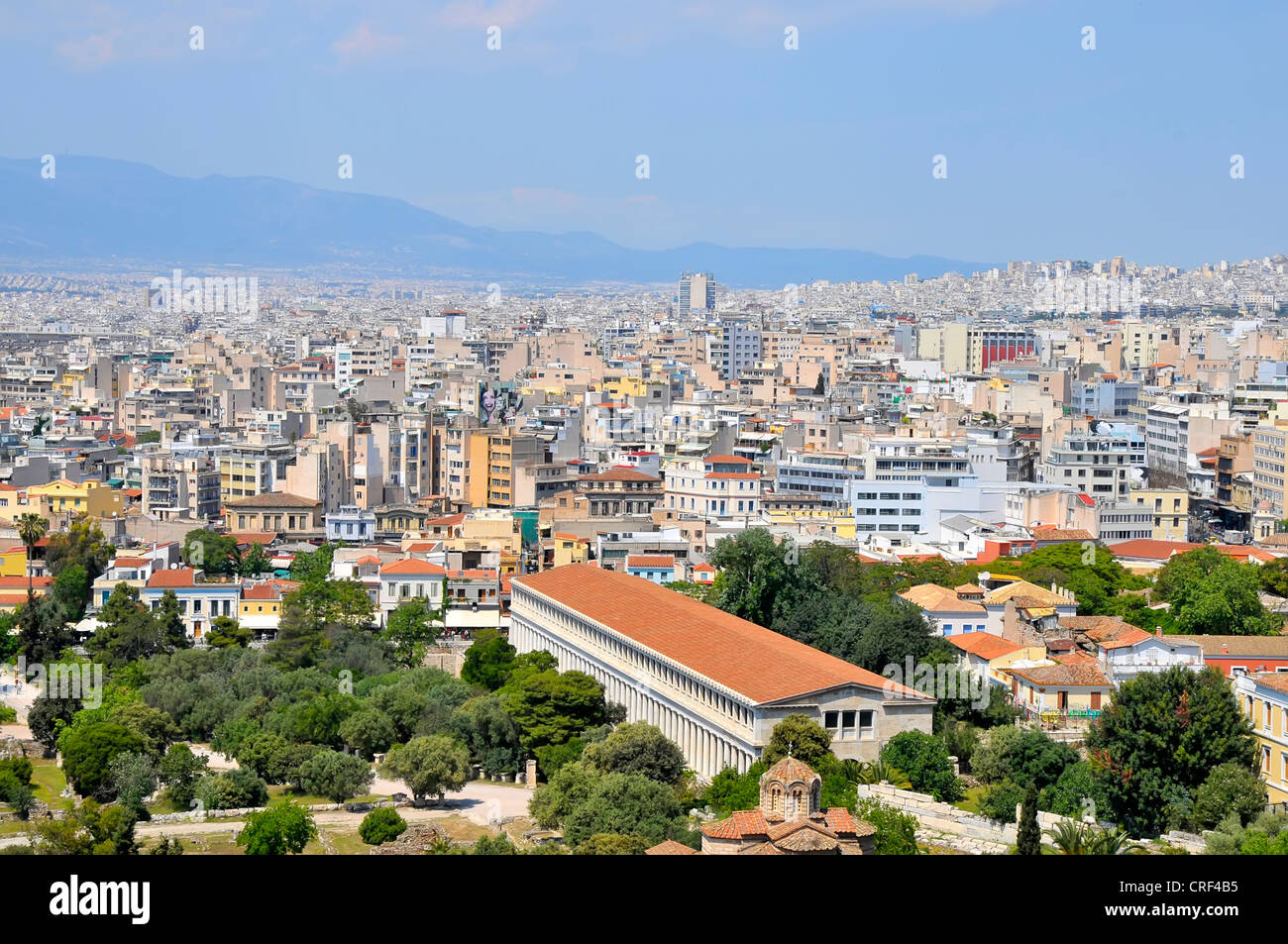 View of Athens Greece from the Acropolis area Stock Photo - Alamy