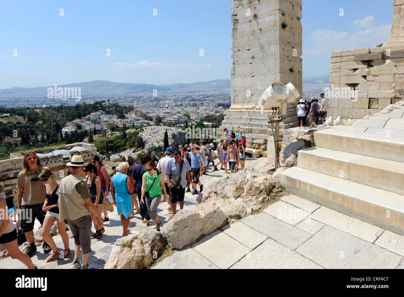 Entrance to Acropolis Propylaea Athens Greece Mnesicles Stock Photo - Alamy