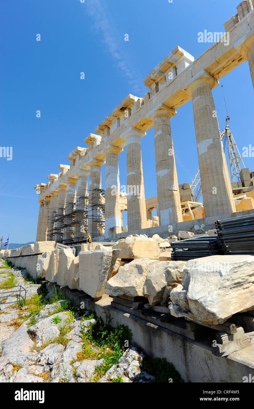 The Parthenon Acropolis Athens Greece Kallikrates Iktinos Athena Stock ...