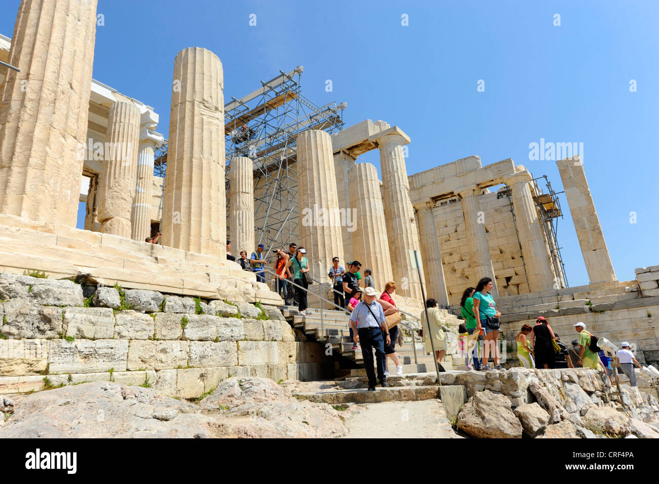 Entrance to Acropolis Propylaea Athens Greece Mnesicles Stock Photo - Alamy