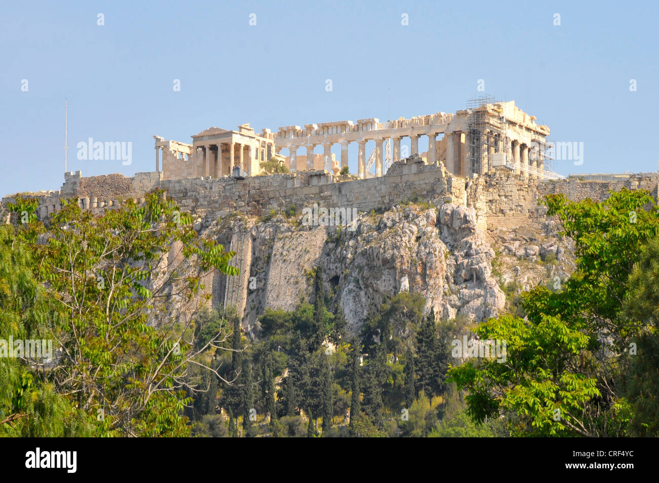 The Parthenon Acropolis Athens Greece Kallikrates Iktinos Athena Stock ...