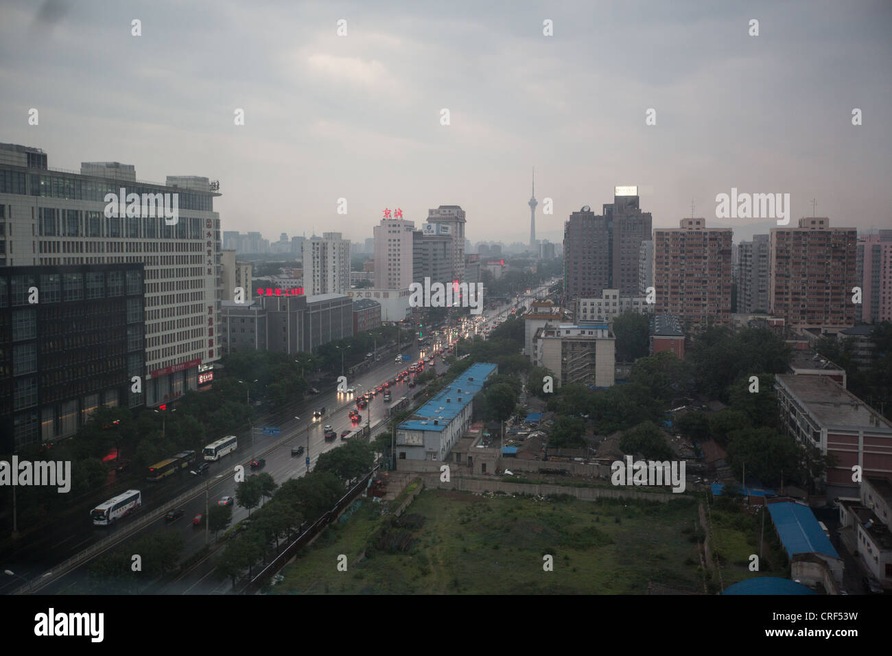 View from hotel room window, in Presidential Hotel Beijing, China Stock ...