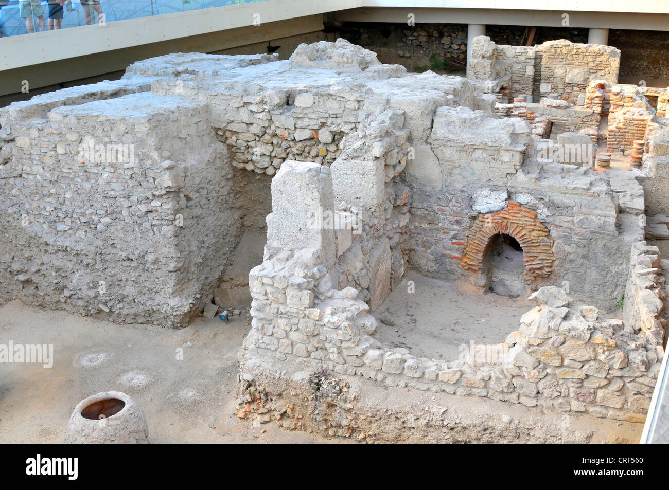 Archaelogical dig site of Roman Bath Athens Greece Stock Photo - Alamy