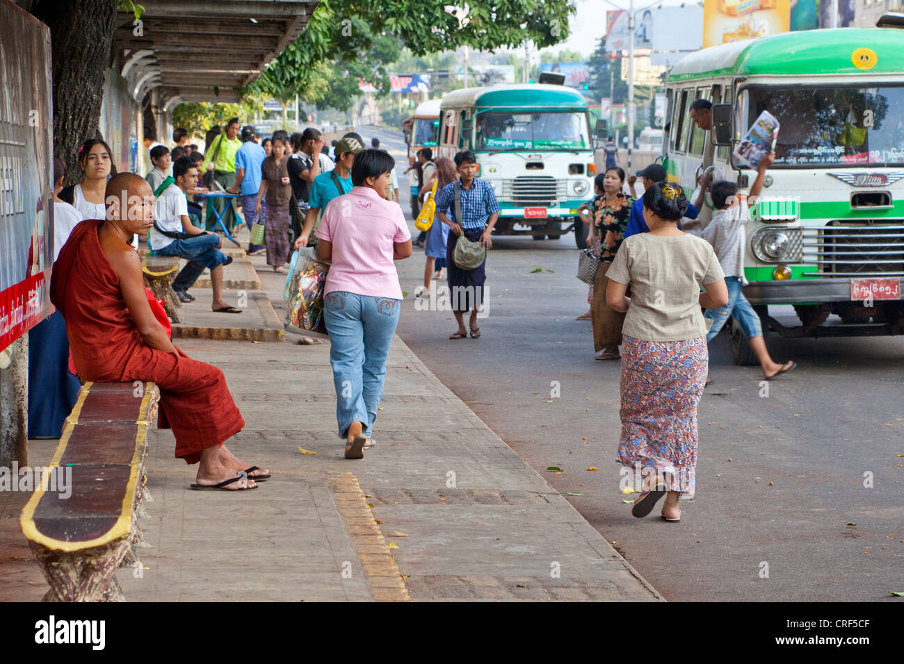Bus stop myanmar burma hi-res stock photography and images - Alamy
