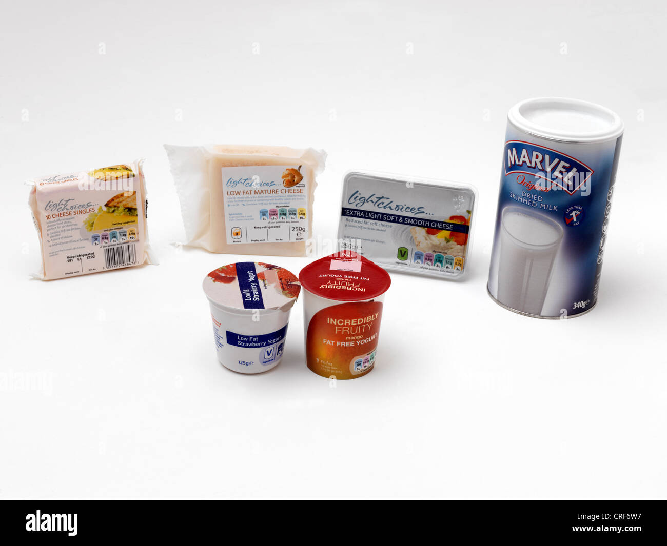 Low Fat Dairy Products Stock Photo - Alamy