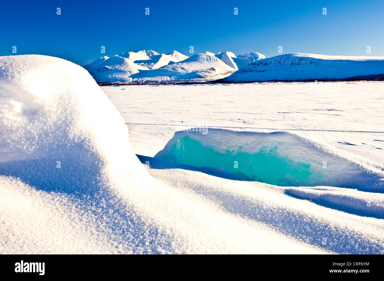 View about the akkajaure on the akka mountain massif hi-res stock ...