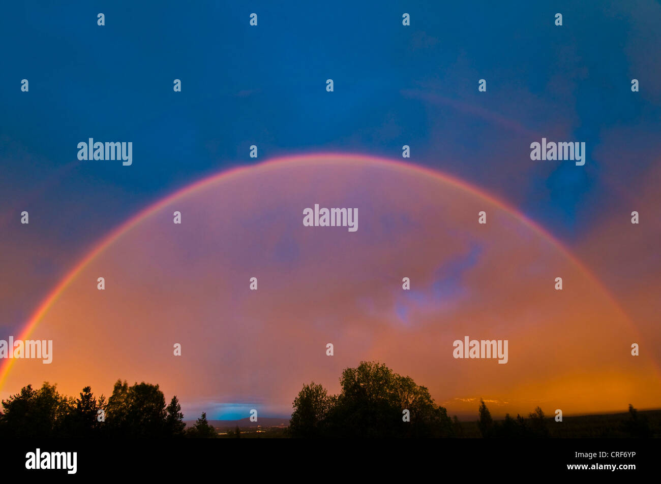 rainbow in Gaellivare, Sweden, Lapland Stock Photo - Alamy