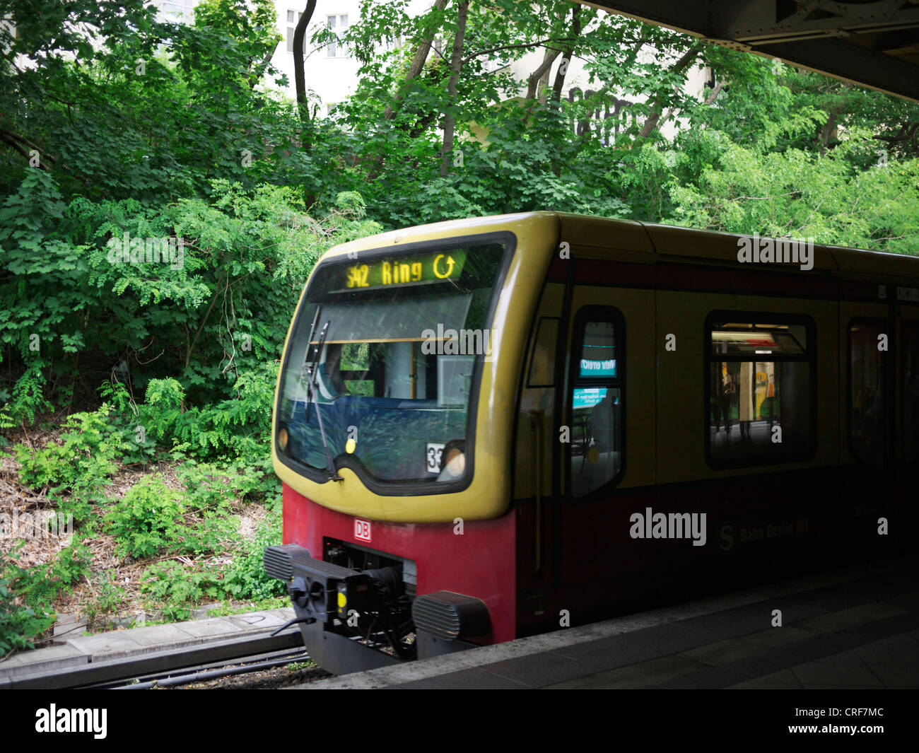 S-Bahn train entering the station, Berlin Stock Photo - Alamy