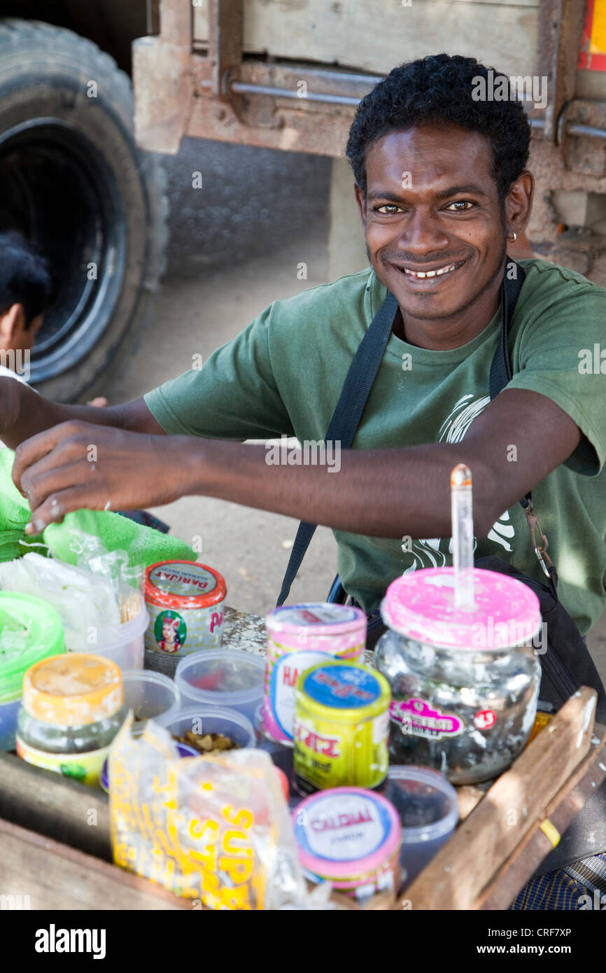 Myanmar, Burma, Yangon. Betel Nut Vendor from South India Stock Photo ...