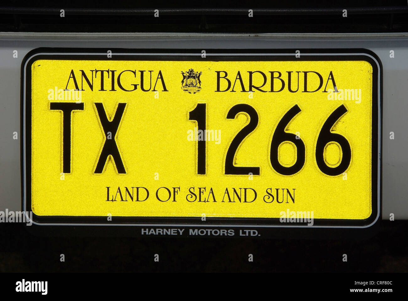 Car sign of antigua hi-res stock photography and images - Alamy
