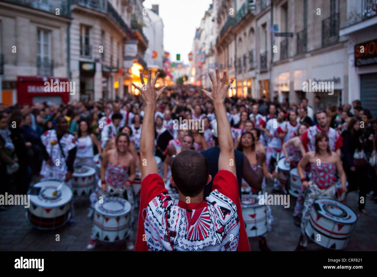 Members of the Batala Samba group perform during the Fête de la Musique ...