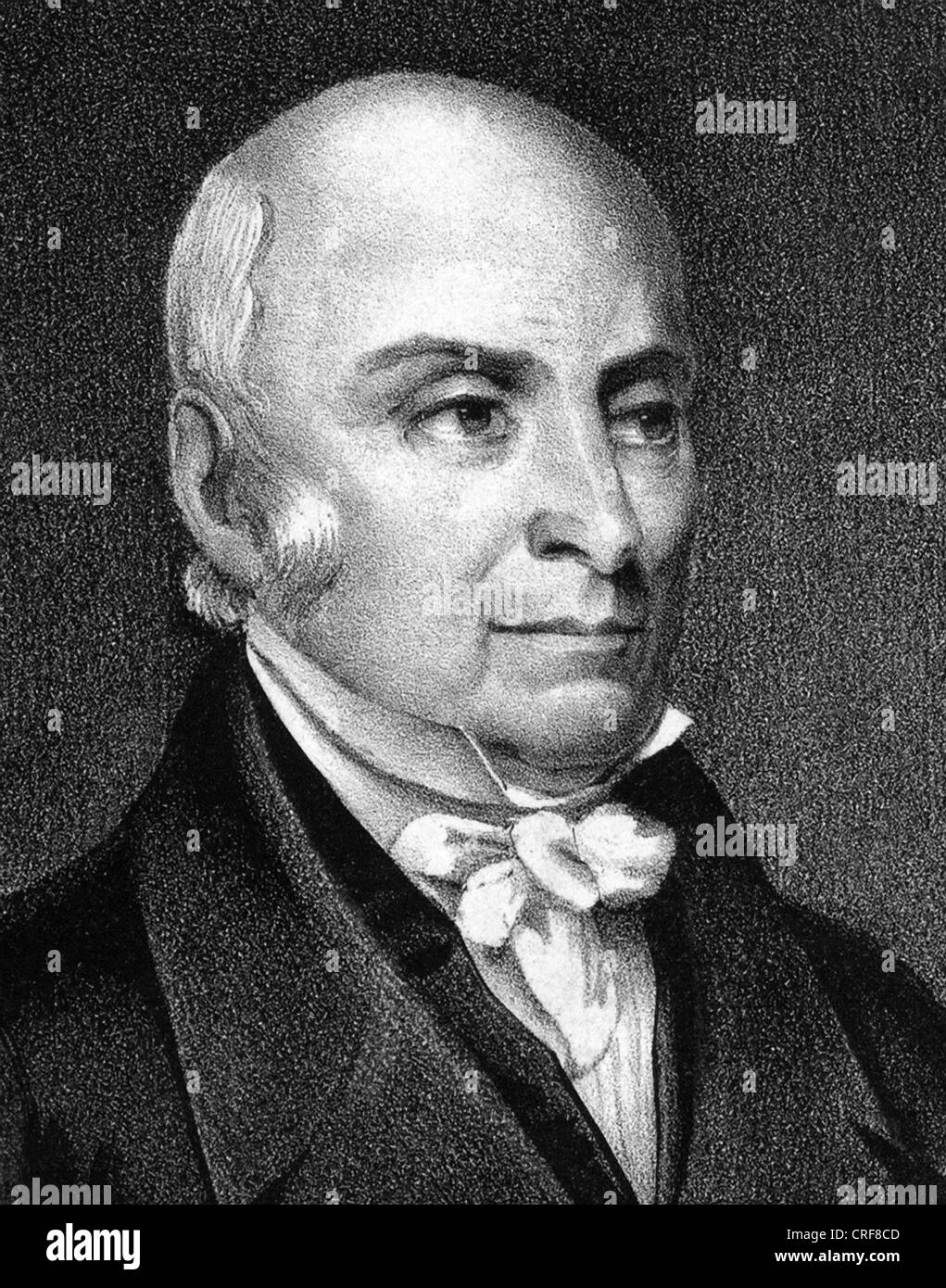 Vintage portrait of John Quincy Adams Stock Photo - Alamy