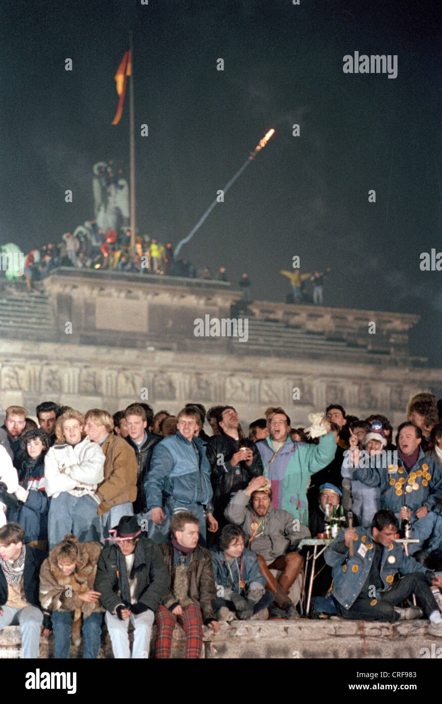 New Year's Eve 89/90, Berlin Stock Photo - Alamy