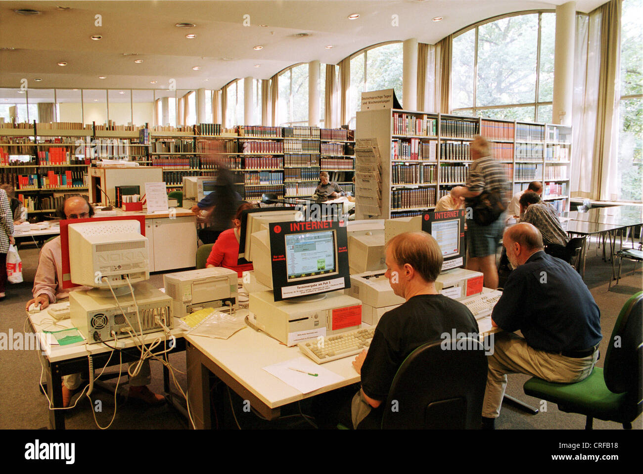 Berlin, Germany, students surf the Internet at the American Memorial ...