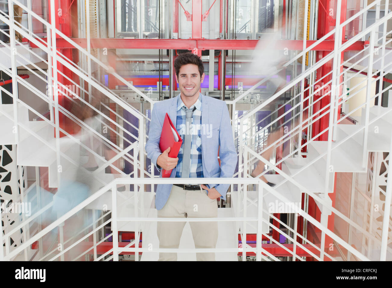 Time lapse of business people on stairs Stock Photo - Alamy