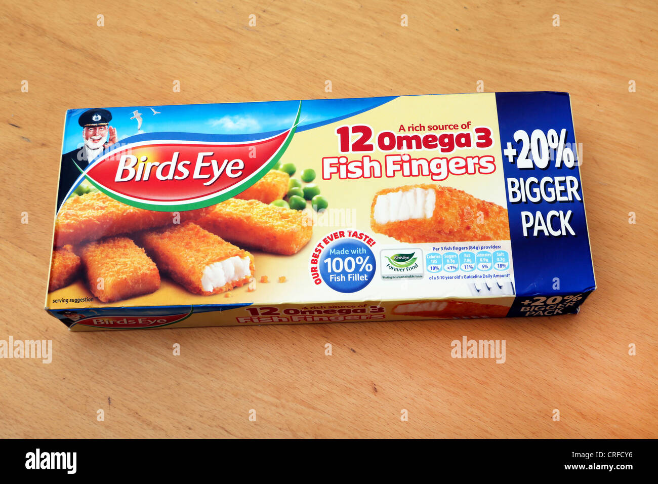 A Pack Of Birdseye Fish Fingers Frozen Stock Photo - Alamy