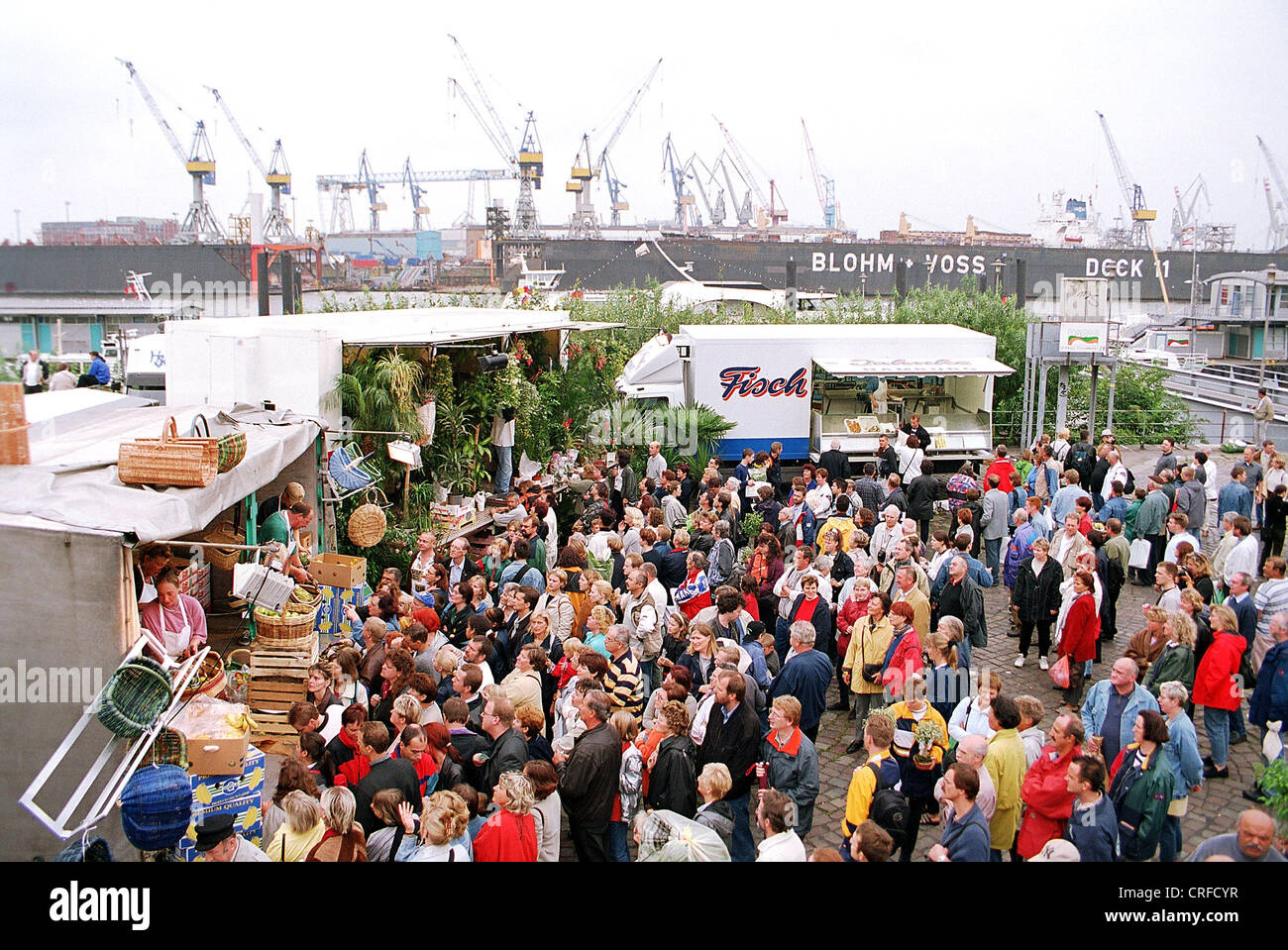 Germany, an overview of the Hamburg fish market Stock Photo - Alamy