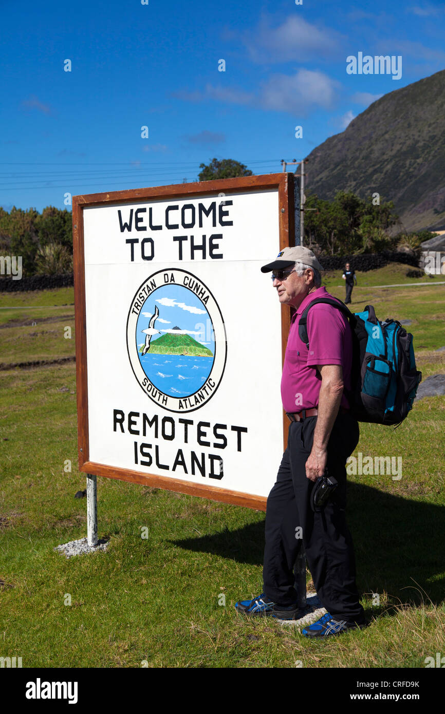 Man remotest island sign sunny hi-res stock photography and images - Alamy