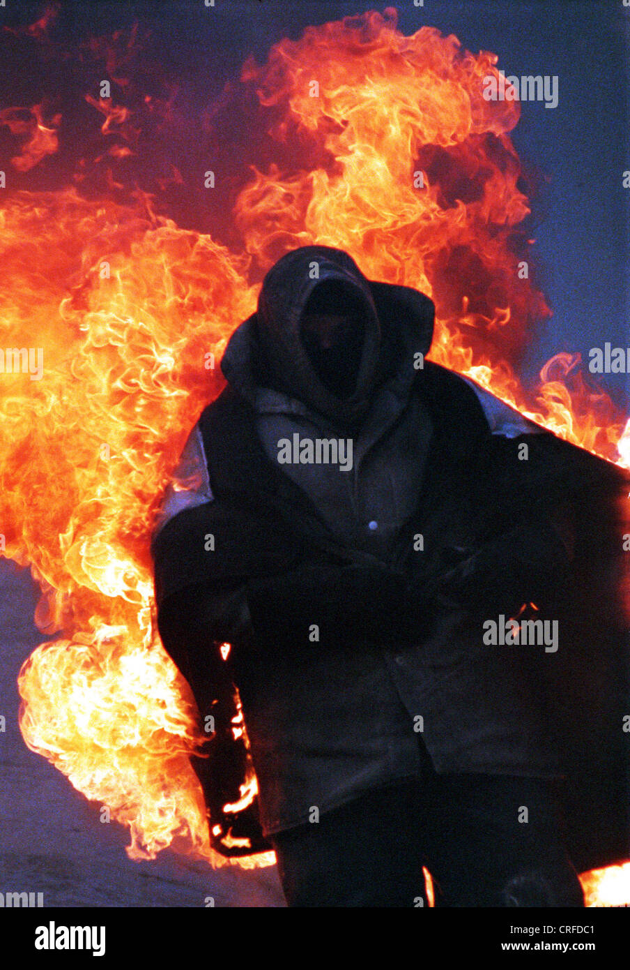 Film stunt man fire hi-res stock photography and images - Alamy