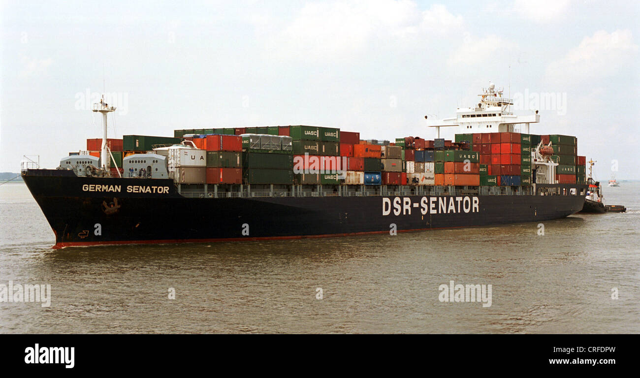 Antwerp, Belgium-German container ship Senator Stock Photo - Alamy