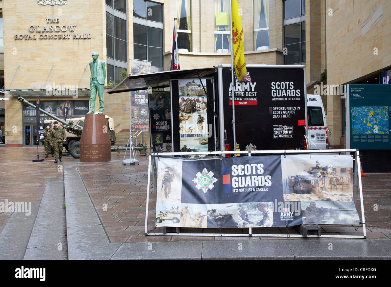 scots guards british army recruitment stand glasgow city centre ...