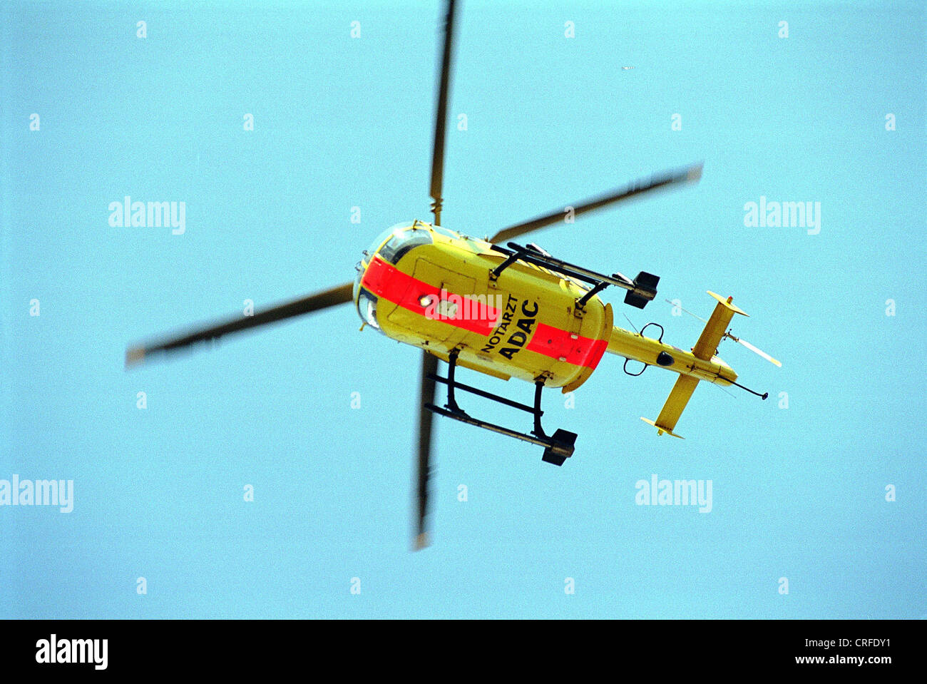 ADAC helicopter during rescue Stock Photo - Alamy
