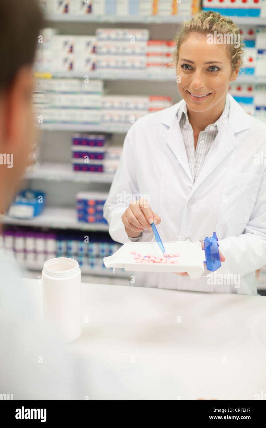 Pharmacist Counting Pills
