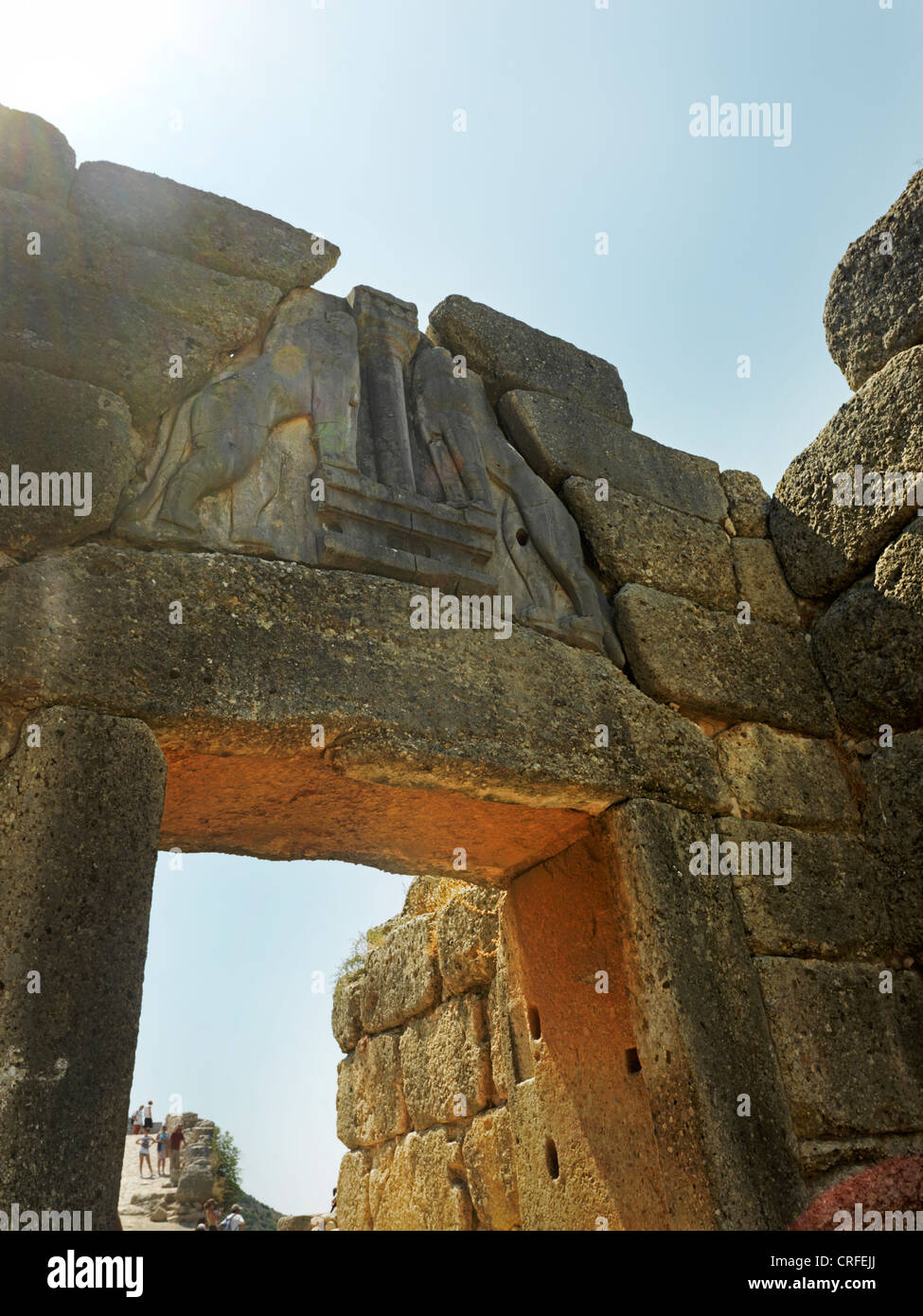 Peloponnese Greece Mycenae The Lion Gate Stock Photo - Alamy