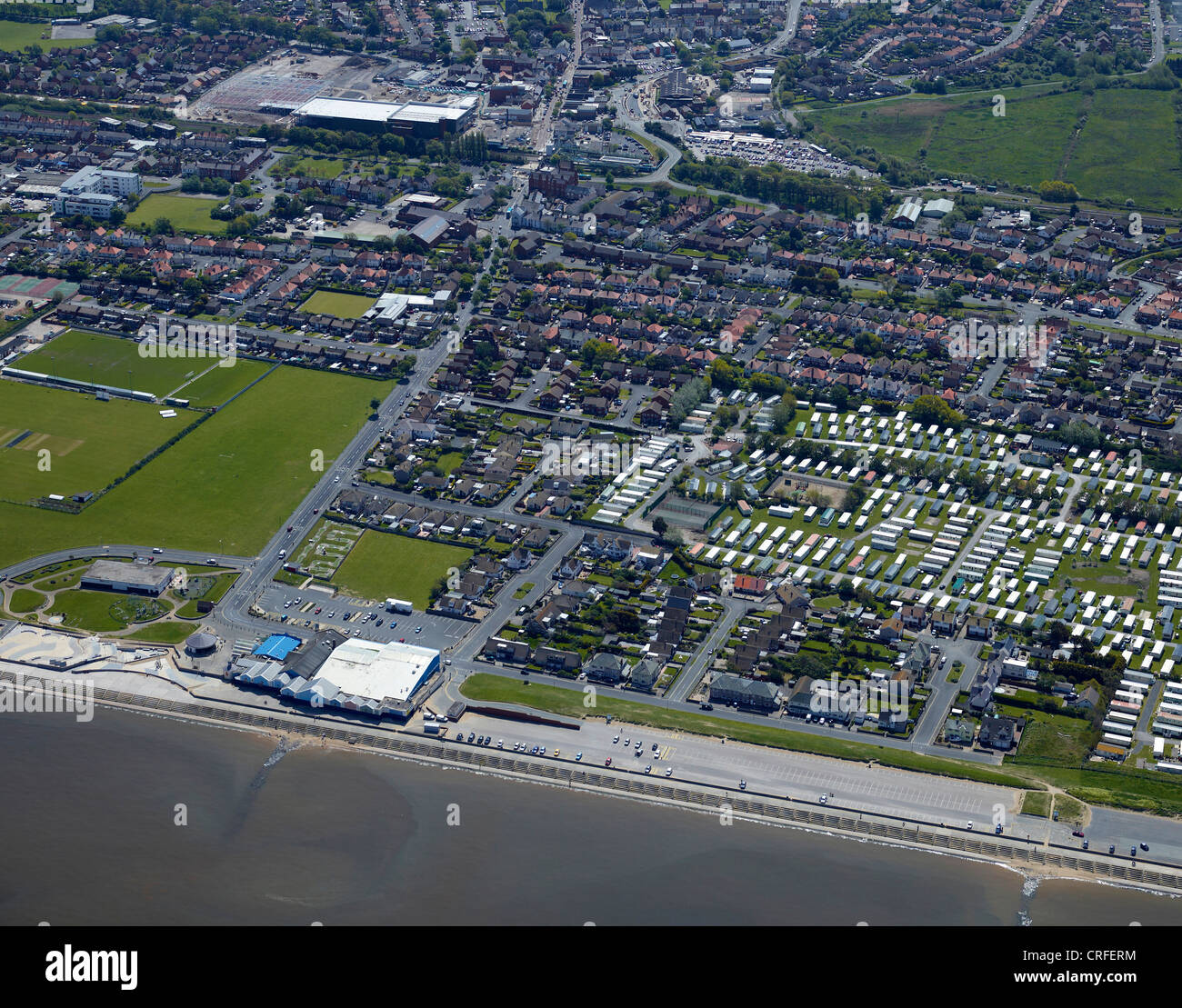 Prestatyn, North Wales, UK, from the air Stock Photo - Alamy