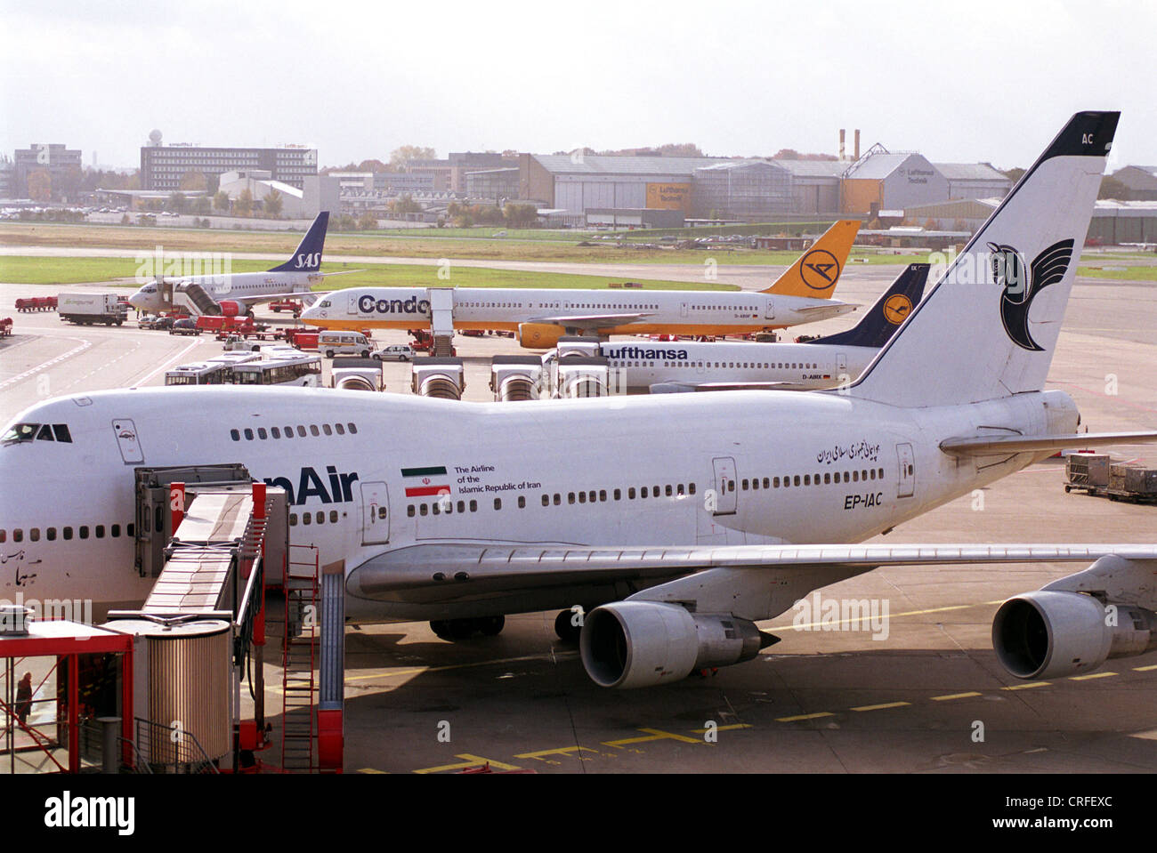 Hamburg, Germany, the aircraft on the runway of the airport Stock Photo ...