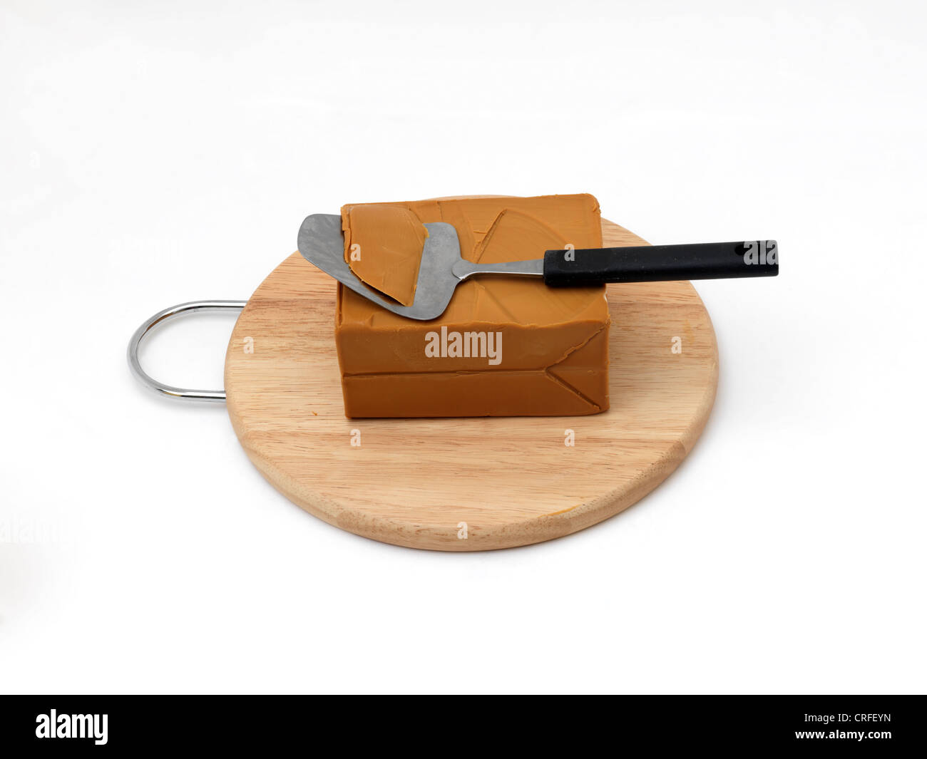 Norwegian Cheese Gjetost Brown Goats Cheese On Cheese Board With Slicer ...