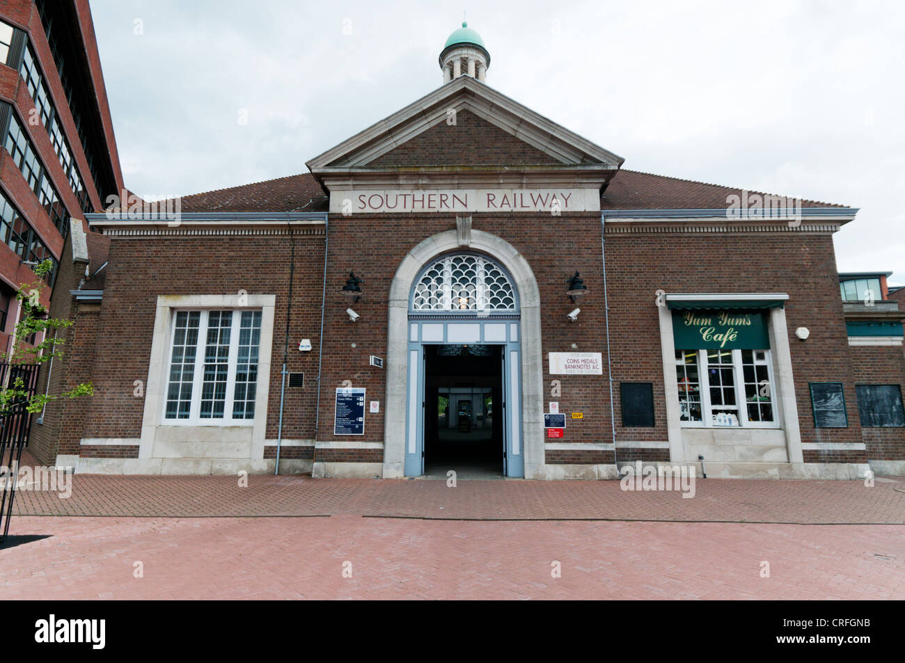 The entrance to Bromley North railway station in South London Stock ...