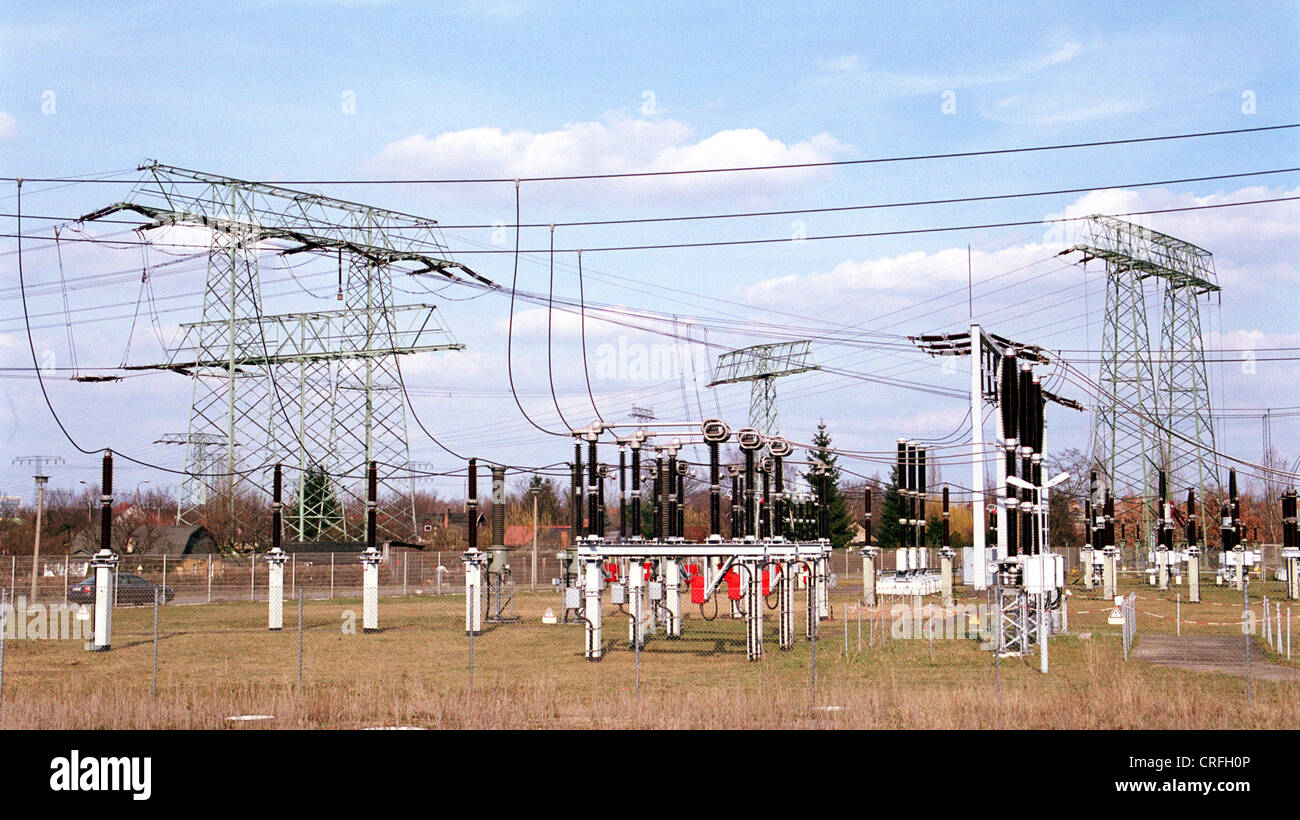 Berlin, Germany, pylons and insulators Stock Photo - Alamy